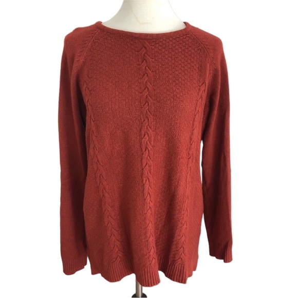 Cyrus | Sweaters | Cyrus Pumpkin Orange Ultra Soft Texture Braided ...